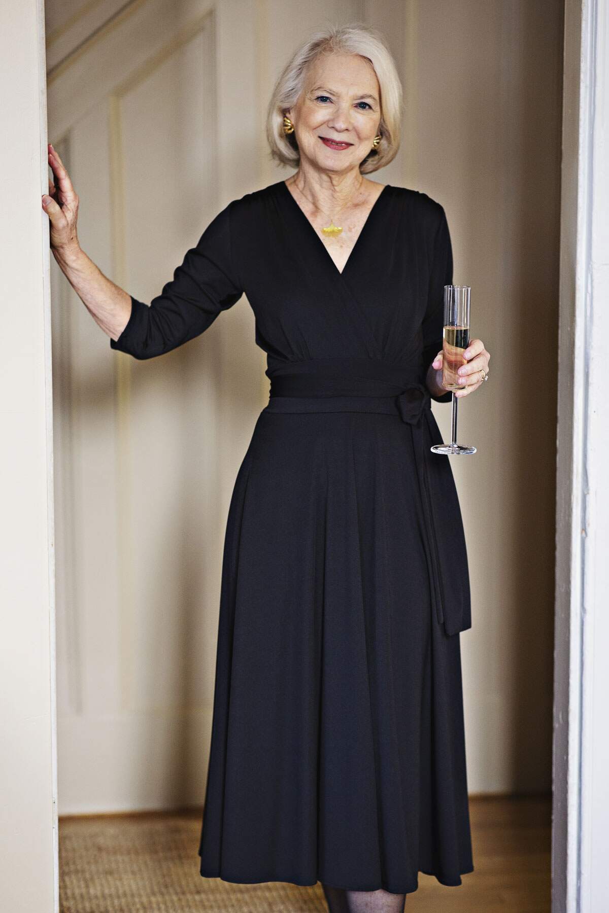 Margaret Dress (3/4 Sleeves) - Black – karina dresses